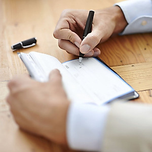 HISCOW Soft Leather Checkbook Cover & Card Holder with Divider - Italian Calfskin (Brown)