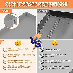 Silicone Griddle Cover for 28" Blackstone Grill -Upgraded Full-Edge Design, Heavy Duty Food Grade Silicone Griddle Mat - All Season Protective Griddle Top Cover for Blackstone Grill