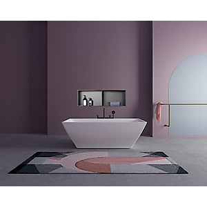 Sunrosa 12 X 36 Inch Shower Niche, Black Wall Niche Stainless Steel Wall Niche NO Tile Needed Recessed Niche Shower for Bathroom Storage, 1 Dividers