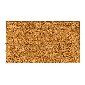 PLUS Haven Coco Coir Door Mat with Heavy Duty Backing, Natural Welcome Doormat, 17.5”x30”, Doormat Outdoor Entrance, Front Porch Door Mat, Easy to Clean Entry Mat, Outdoor and Indoor Uses, Home Decor