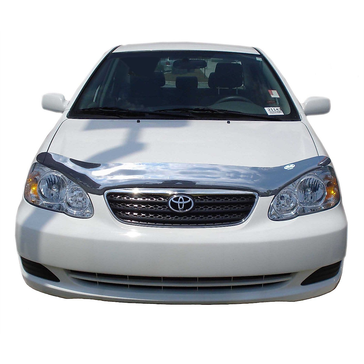 Auto Ventshade [AVS] Hood Shield Carflector | Low Profile, Smoke Color | 20554 | Fits 2003 - 2008 Toyota Corolla