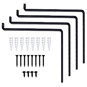 Imperative Décor Rustic Wood Floating Shelves Wall Mounted Storage Shelf with L Brackets USA Handmade| Set of 2 (Special Walnut, 24" x 5.5")