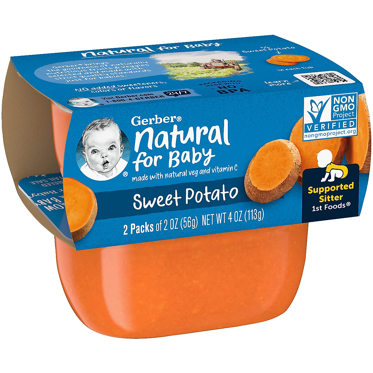 Gerber Natural for Baby 1st Foods Baby Food Tubs (Sweet Potato)