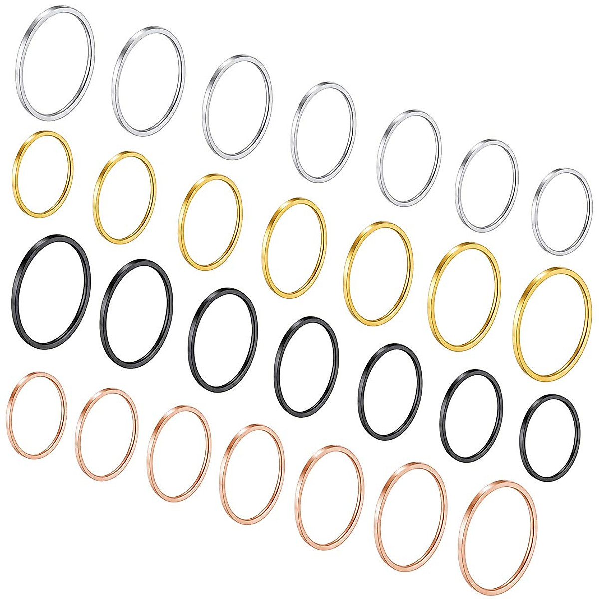 GOLDCHIC JEWELRY 28 Pcs Midi Ring Bohemian Knuckle Ring Sets Fashion Finger Vintage Silver Stackable Rings for Women Lady Knuckle Midi Rings for Mother Wife Fiancee