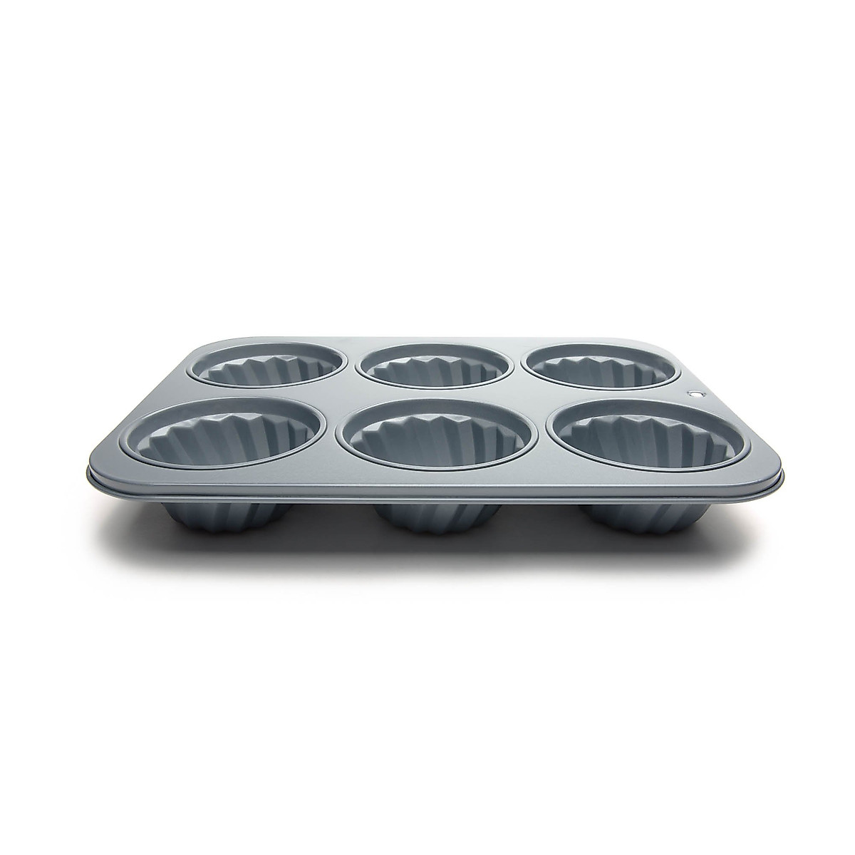 Fox Run Fluted Muffin Pan, 14 x 10.5 x 2 inches, Metallic