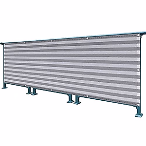 ALBN Balcony Screen Privacy Outdoor Fence Cover UV Protection Weather-Resistant HDPE for Deck, Patio, Backyard, with Cable Ties (Color : Green-White, Size : 75x300cm)