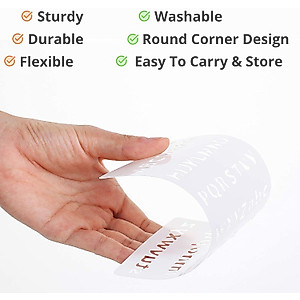 ELENTGE Letter Stencils 12 Pcs Stencils for Crafts 4x7 inch Alphabet Stencils Craft Stencils Lettering Stencils Numbers Stencils Stencils for Painting on Paper/Wood/Canvas/Plastic