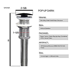 White Ceramic Bathroom Sink, 19" x 15" Above Counter Porcelain Vessel Sink with Black Faucet and Pop up drain Combo, Rectangle