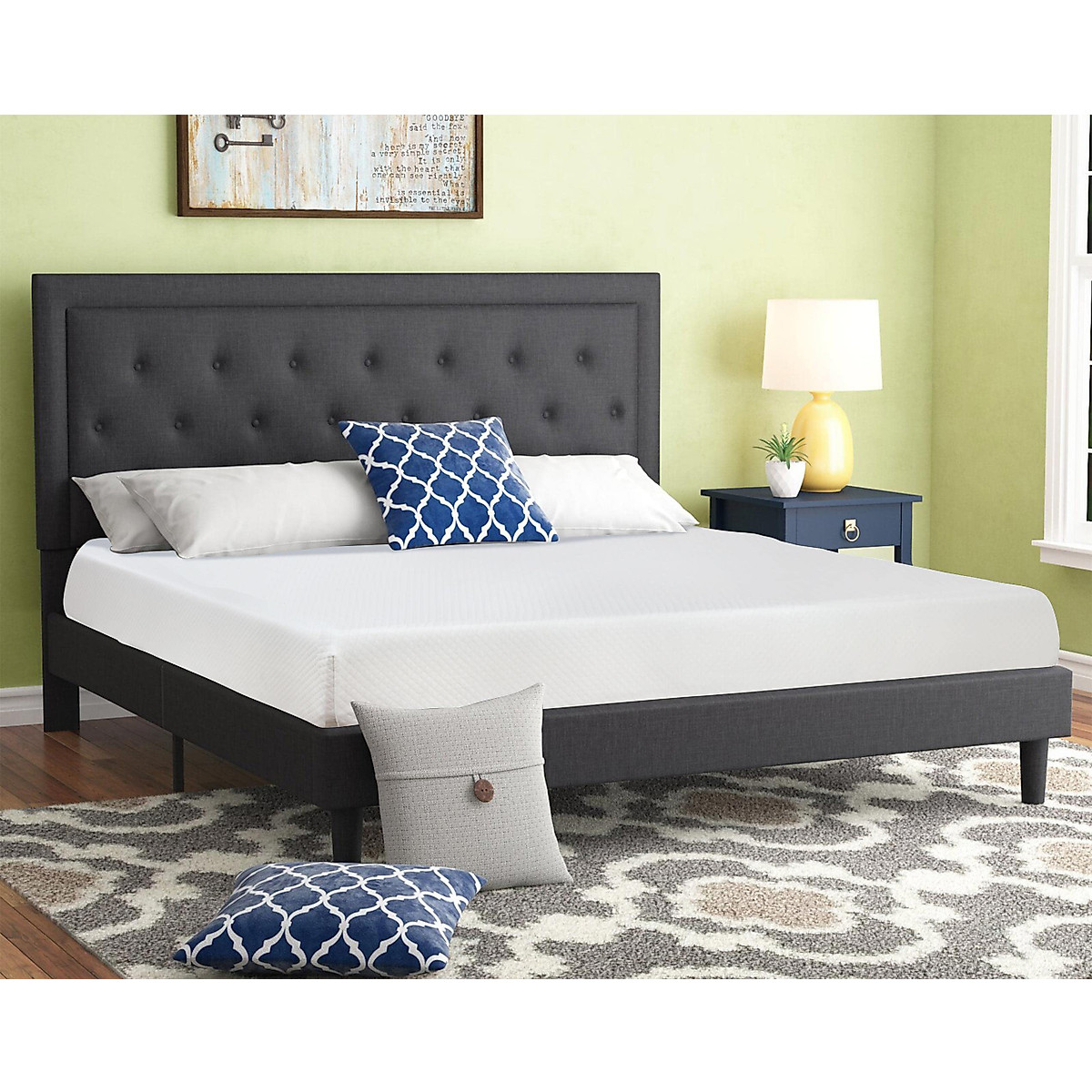 6 inch King Size Mattress with Cover, Cooling Gel Memory Foam King Mattress for a Cool Sleep & Pressure Relief, Medium Firm Mattress Pad King Mattresses, Bed in a Box, CertiPUR-US Certified