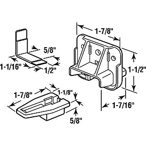 Prime-Line Products R 7321 Track Guide and Glides – Replacement Furniture Parts for Dressers, Hutches and Nightstand Drawer Systems (2-Pack), Brown