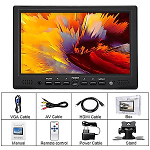 OSCY 7 Inch Small Monitor 1024x600 Mini Monitor, HDMI VGA AV Tiny Monitor