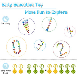 Stack-a-Rainbow-Tree Plastic Stacking Blocks 70 Piece, Balance Game Building Toys for Kids Ages 3-8, Preschool Kindergarten Educational Montessori Toys for 3 4 5 6+ Year Old Boys Girls Birthday Gifts