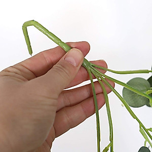 MOOVGTP Eucalyptus Swags, 31.5inch Artificial Hanging Eucalyptus Plants Green Eucalyptus Garland Eucalyptus Teardrop Swag Front Door Eucalyptus Flower for Home Garden Wedding Decoration