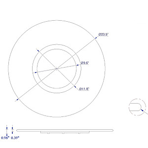 Milan Queenie Lazy Susan, Medium, Black Glass