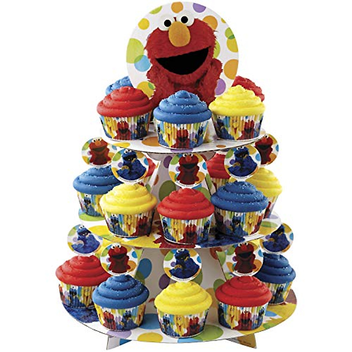 Wilton Sesame Street Cupcake Tower, Multicolor