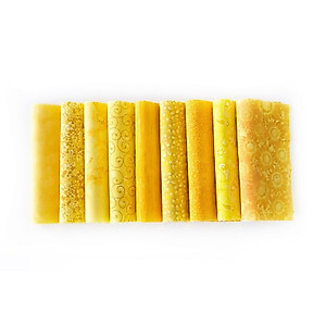 90 Pcs Fabric Strips Cute, Beautiful 100% Cotton Fabric Quilt, Width 5 inch Length 5 inch, Gift It's All Yellow pre-Cut Charm Pack Squares, DIY Blanket