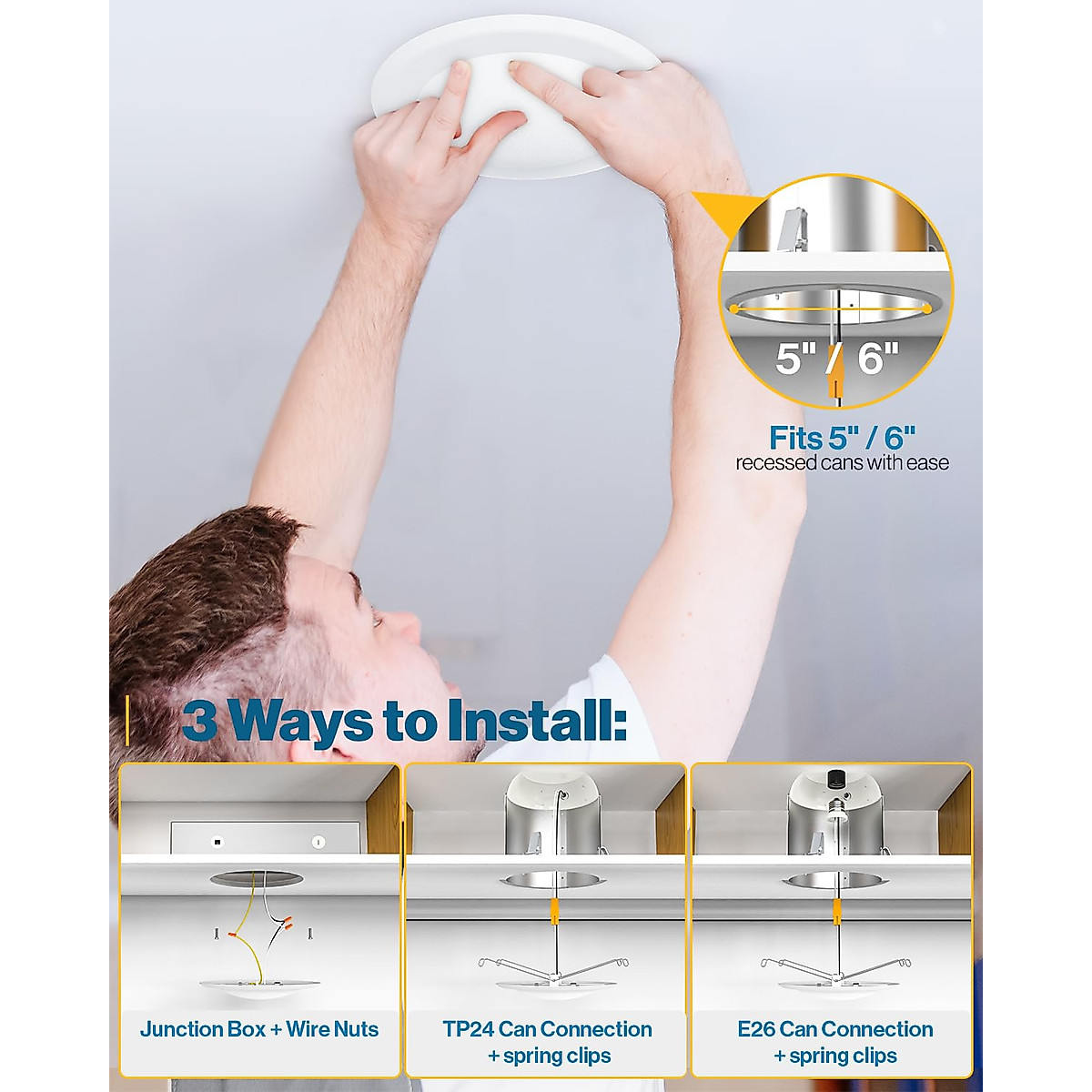 Sunco Lighting 12 Pack 5/6" LED Disk Lights Flush Mount Ceiling Light Fixture Recessed 5000K Daylight, 100W Equivalent 15W, 1050LM, Dimmable Low Profile Surface Mount ETL & Energy Star Listed