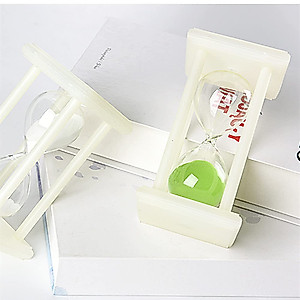 Falytemow 30 Minutes Romantic Glow-in-The-Dark Hourglass Square Shape Sand Timer Glass Sand Timer Egg Hourglass for Kitchen Child Brushing Teeth School Teaching Purple