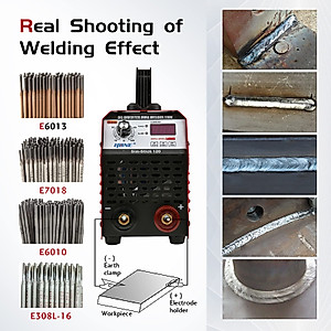 HONE Stick Welder 110V, Actual 120Amp Smart Hot Start Arc Force Anti-Stick Mini Portable Welding Machine, Digital IGBT Inverter LCD Display ARC Welder, High Efficiency for Welding Rod 1/16-1/8-Inch