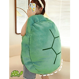 Rruonshully 40 Inch Wearable Turtle Shell Pillows Tortoise Shell Plush Turtle Stuffed Animal Dress Up Cushion Costume for Adlut