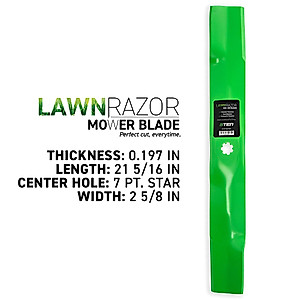 8TEN LawnRAZOR Blade Set for John Deere 42 inch Deck LT160 SST15 SST16 EZtrak AM137327 AM141032 M154061 (Heavy Duty High Lift)