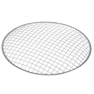 HARFINGTON 5pcs Round BBQ Grill Net 11"x0.9" Galvanized Iron Barbecue Mesh Mat for Baking Smoking Charcoal Grilling Roasting