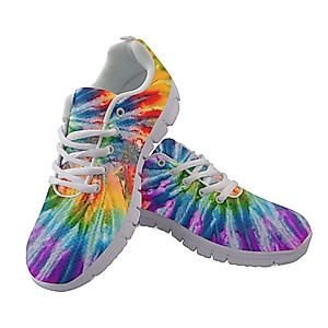 XYZCANDO Tie Dye Womens Sports Shoes Womens Sneakers Athletic Shoes Lightweight Walking Shoes