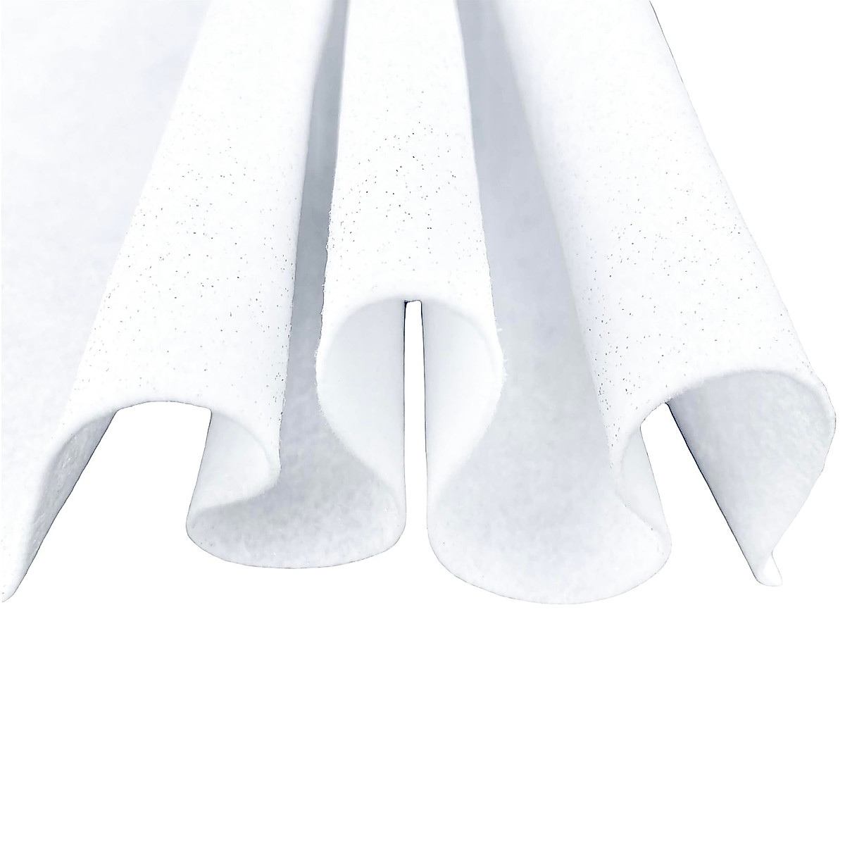 FabricLA | Glitter Felt Fabric | Glitter Fabric | Felt Fabric by The Yard | Sparkling Shimmery Felt Fabric | 36X60 Inch Wide | White