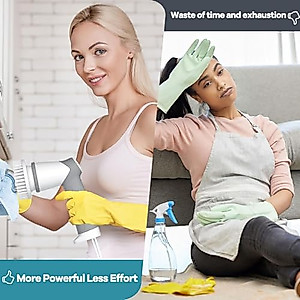 BOOHENKA Power Scrubbers for Cleaning Bathroom 2024, Shower Scrubber with LED Display, 2 Speeds, Electric Spin Scrubber for Cleaing Tile/Bathtub/Sink/Car