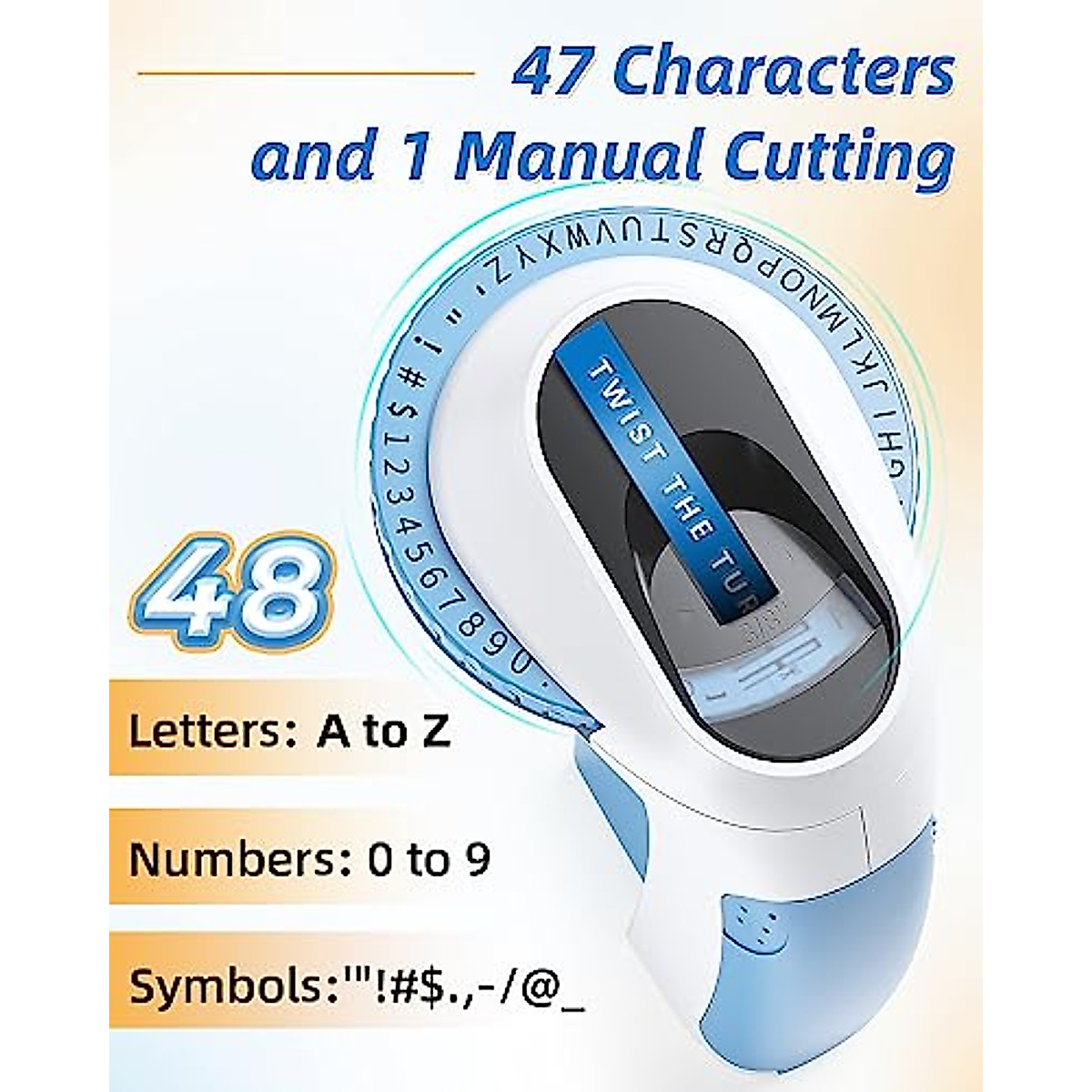 Memoqueen Embossing Label Maker Machine with 3 Tapes，Portable 3D Embosser, Handheld Mini Embossed Label Printer with 3 Label Maker Tape for Small Business Office Home and DIY Crafting-E975 Blue