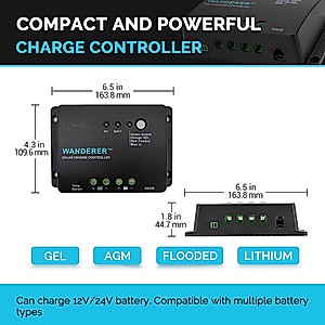 Renogy 200 Watt 12 Volt Monocrystalline Solar Panel Starter Kit with 2 Pcs 100W Solar Panel and 30A PWM Charge Controller for RV, Boats, Trailer, Camper, Marine ,Off-Grid System