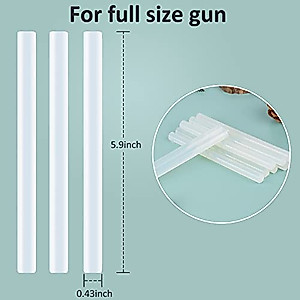 REIDEA Hot Glue Gun Sticks for Full Size Glue Gun, 5.9" Long x .43" Diameter, 10 Count