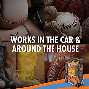 Lexol Leather Conditioner and Cleaner, 2-Step Leather Care Sponge Kit, Use on Car Leather, Furniture, Shoes, Bags, and Accessories