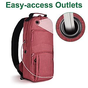 APDTEK Portable Oxygen Tank Backpack for Size M2, B/M6, C/M9, ML6, A/M4, M7, Comfortable Medical Oxygen Cylinder Backpack Bag with Durable Straps for Travel - Not Suitable for Size D (Red)