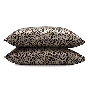2 Pack Standard Pillow Cases – Silky Smooth Pillow Covers – Satin – Great for Hair & Skin – Luxury – Satin Pillowcase - Set of 2 – Leopard