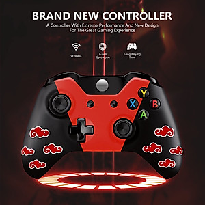 Replacement for Xbox One Controller Wireless with Two Custom Thumb Grips, SAMINRA Custom Design with 3.5mm Audio Jack, Compatible with Xbox Series X/S/Xbox One X/S/Window 10