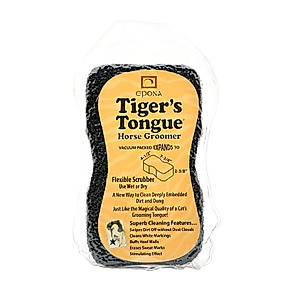 Tack Shack of Ocala Epona Tiger Tongue and April Power Shower Sponge, Horse Sponge, Equine Grooming Sponge, Horse Face Sponge, Horse Grooming Tools (Tiger Tongue)