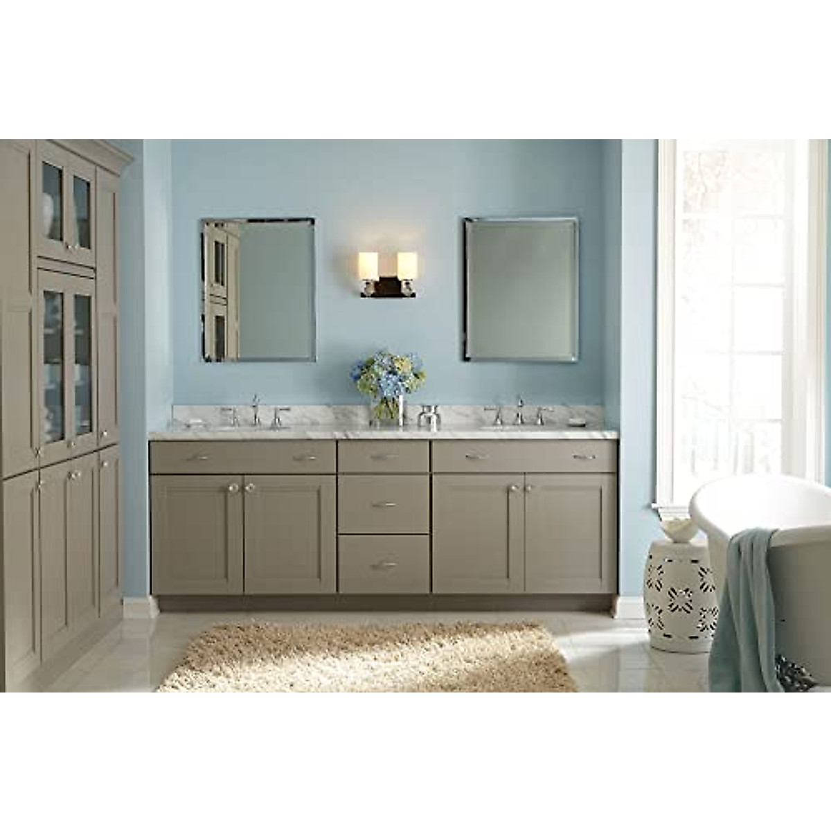 Moen Wynford Chrome Two-Handle Widespread High-Arc Bathroom Faucet, Valve Sold Separately, T4520