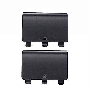 2X Battery Cover Door for Xbox One Controller, Battery Back Shell Repair Part Compatible with Xbox One, One S, One X Wireless Controller (Black)