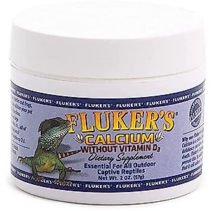DBDPet Fluker's Reptile Calcium Supplement Without Vitamin D3 2oz - Includes Attached Pro-Tip Guide