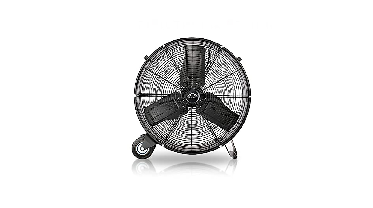 Tech Drive 24" Heavy Duty Metal Drum Fan - High Velocity