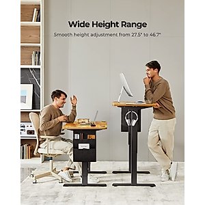 Marsail Standing Desk Adjustable Height,‎55x24 Inch Electric Standing Desk, Stand up Desk with Storage Bag,Headphone Hook for Computer Workstations Desk Memory Preset