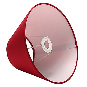 Othmro Lamp Shades Small Fabric Floor Shades Hand Crafted-Off Lampshades UNO Style Table Lamps Lampshades with Adapter for E27 E14 Base Bedroom Living Room Red