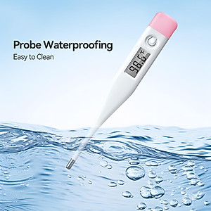 Snomd Digital Oral Thermometer for Adults and Children with LCD Display, Oral Thermometer for Baby with Fever Alarm Rectal & Underarm Use, Fast Reading Thermometer