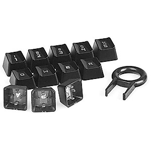 yue Performance Gaming keycaps Replacement for Romer-G Switch Logitech G310 G413 G613 G810 K840 G910 Mechanical Keyboard (Bump 12 Keys, Black)