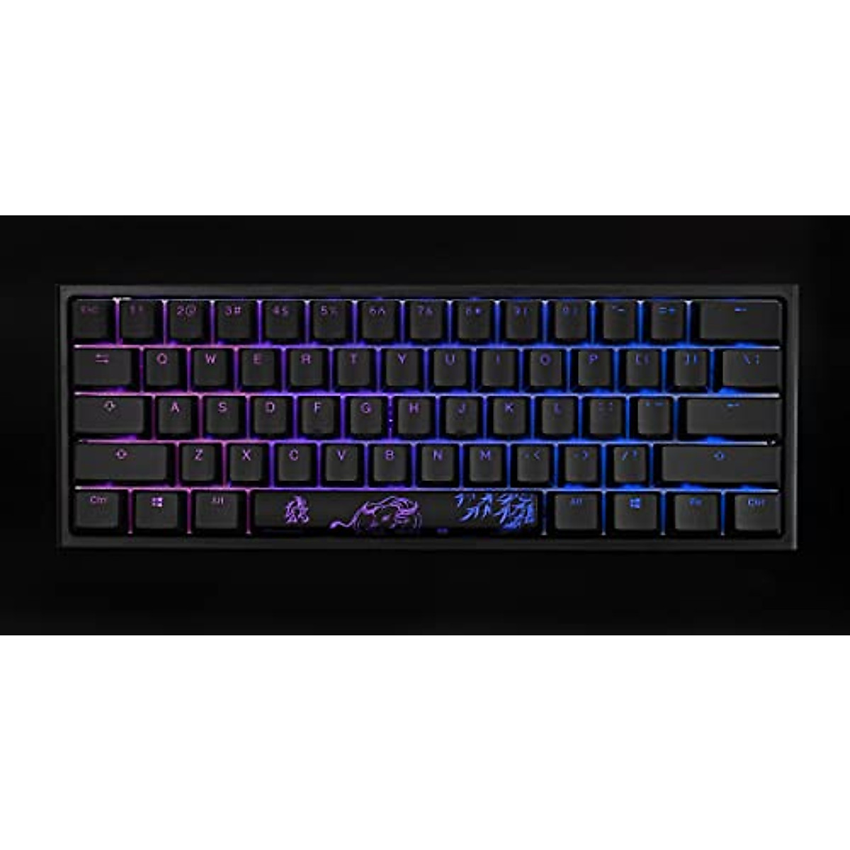 Ducky Blackout One 2 Mini RGB LED 60% Double Shot PBT Keyboard (Cherry MX Silent Red)
