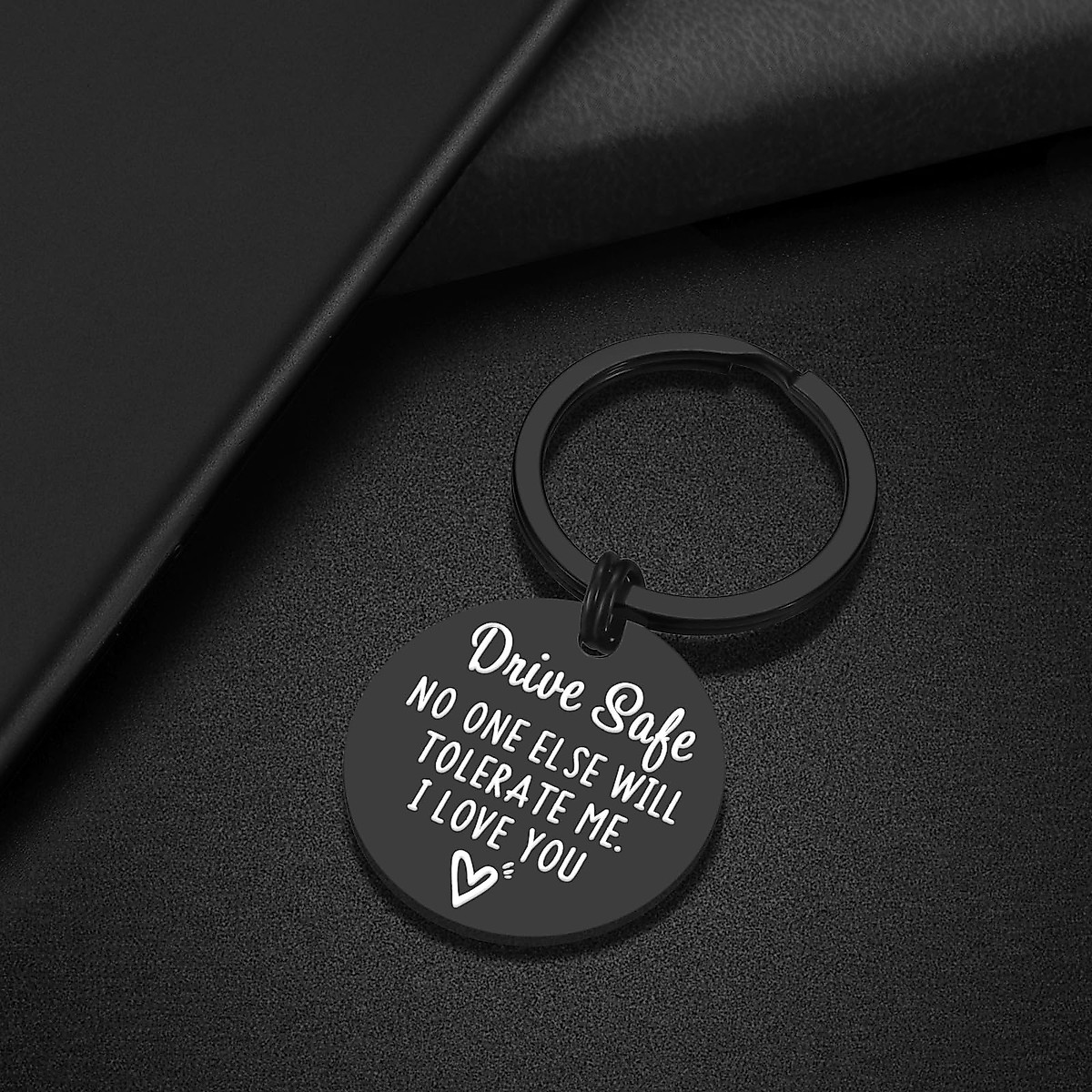 iJuqi Drive Safe Keychain Boyfriend Gifts - Valentine's Day Gifts for Him Men Funny New Driver Keyring Cute Boyfriend Husband Gifts from Girlfriend Wife