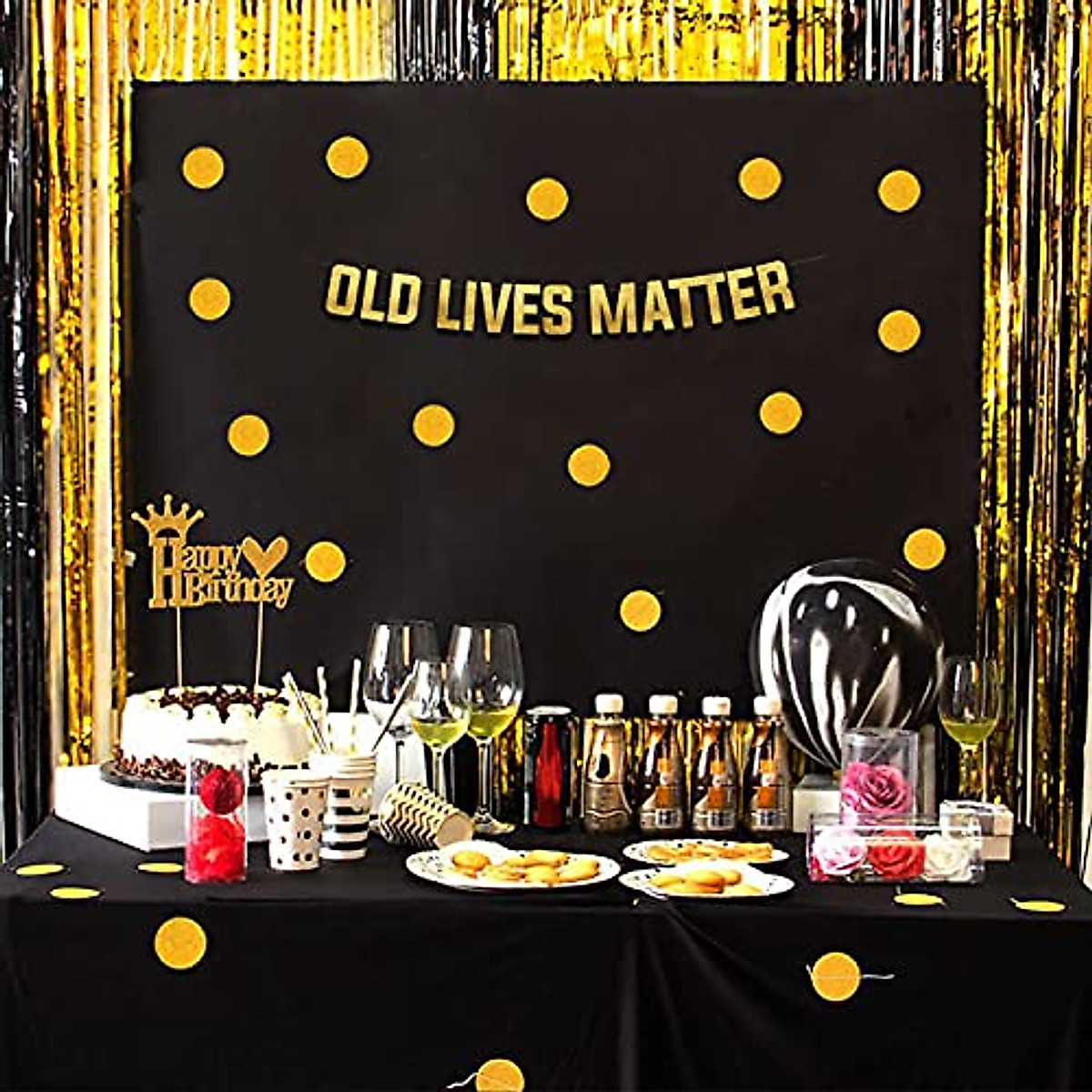 Funny Birthday Gold Glitter Banner – Birthday and Retirement Party Supplies, Ideas, Gifts and Decorations