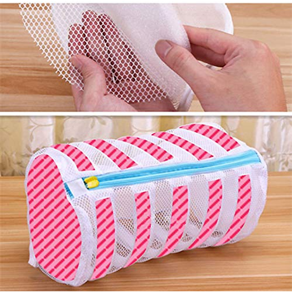 DurReus Mesh Laundry Bag Men Canvas Shoes Sneakers Trainers Washing in Washer Dryer Sturdy Women Delicates Lingerie Bra Wash Bags with Bumper Protectors