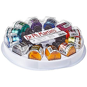 Dr. Ph. Martin's Iridescent Calligraphy Ink, 1 Fl Oz (Pack of 12), Set 2 Colors